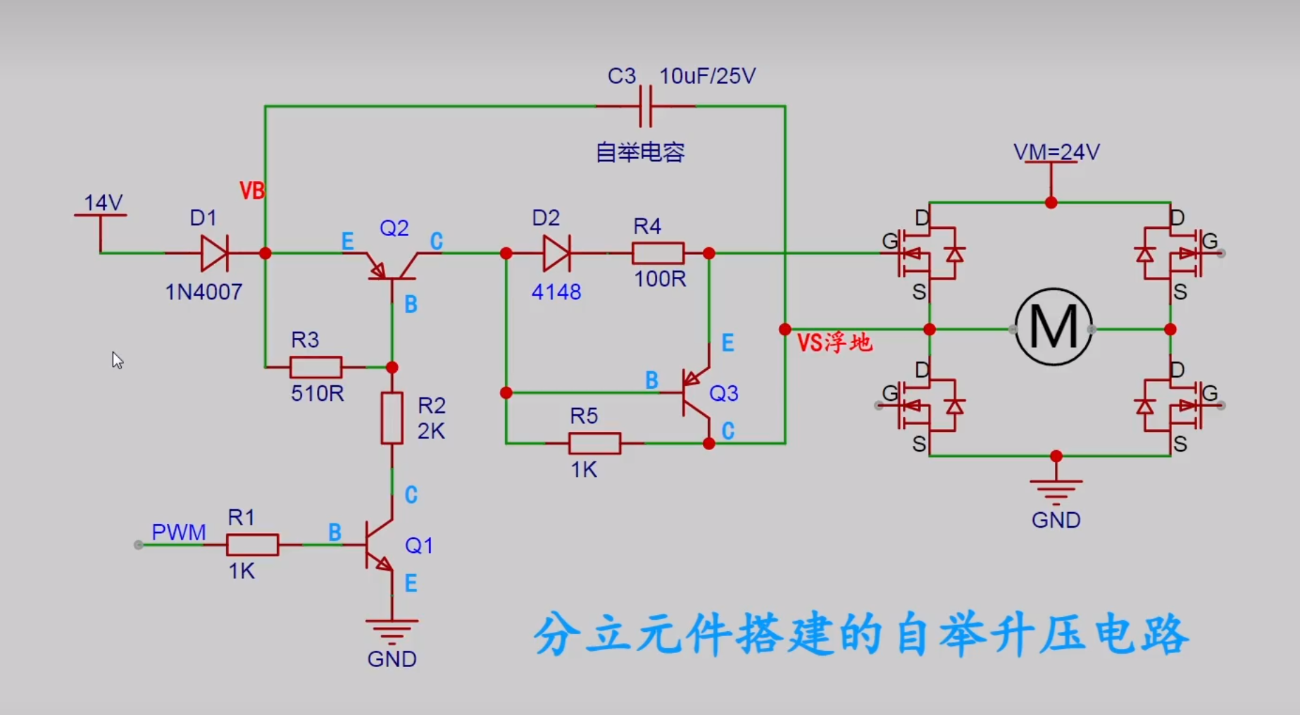 电机硬件基础--MOS管自举电路的原理学习笔记 - 知乎