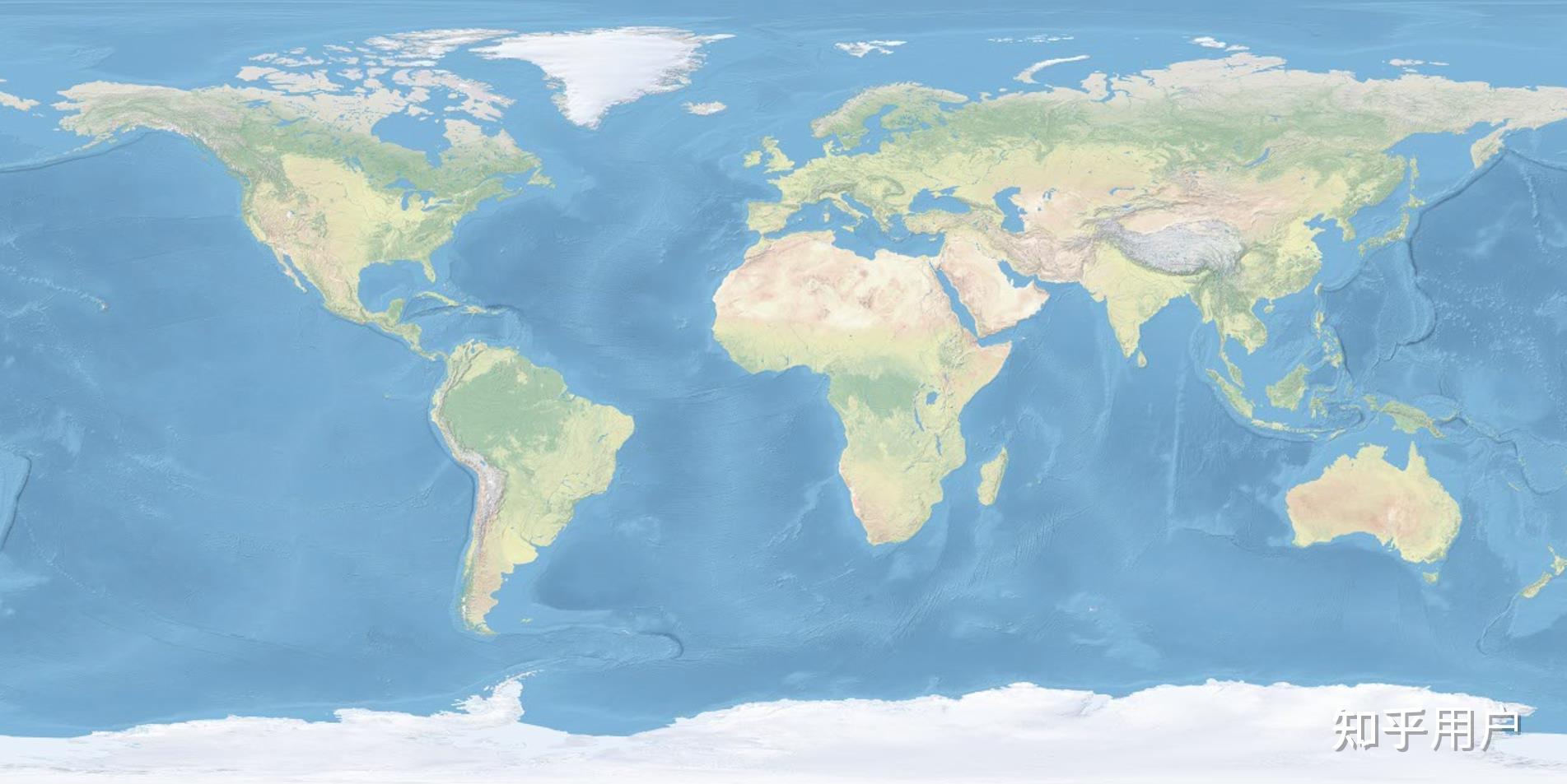 哪里有高清可放大的世界地形图，无文字版？ - 知乎