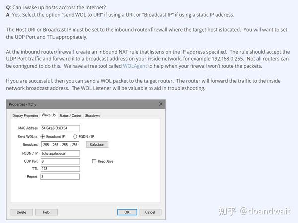 wol.aquilatech.com，WakeOnLAN，Wake on LAN - 知乎