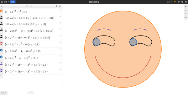 Desmos在线数学公式绘制滑稽表情 - 知乎