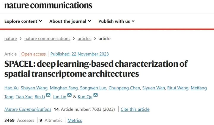 NC | SPACEL：基于深度学习的空间转录组结构表征 - 知乎