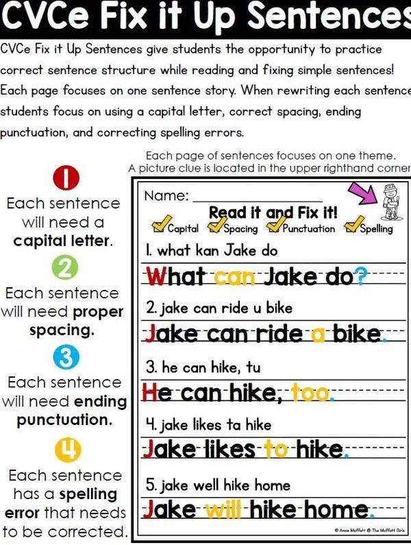 超棒的英文句子改错作业纸：Fix it Up Sentences The Bundle - 知乎