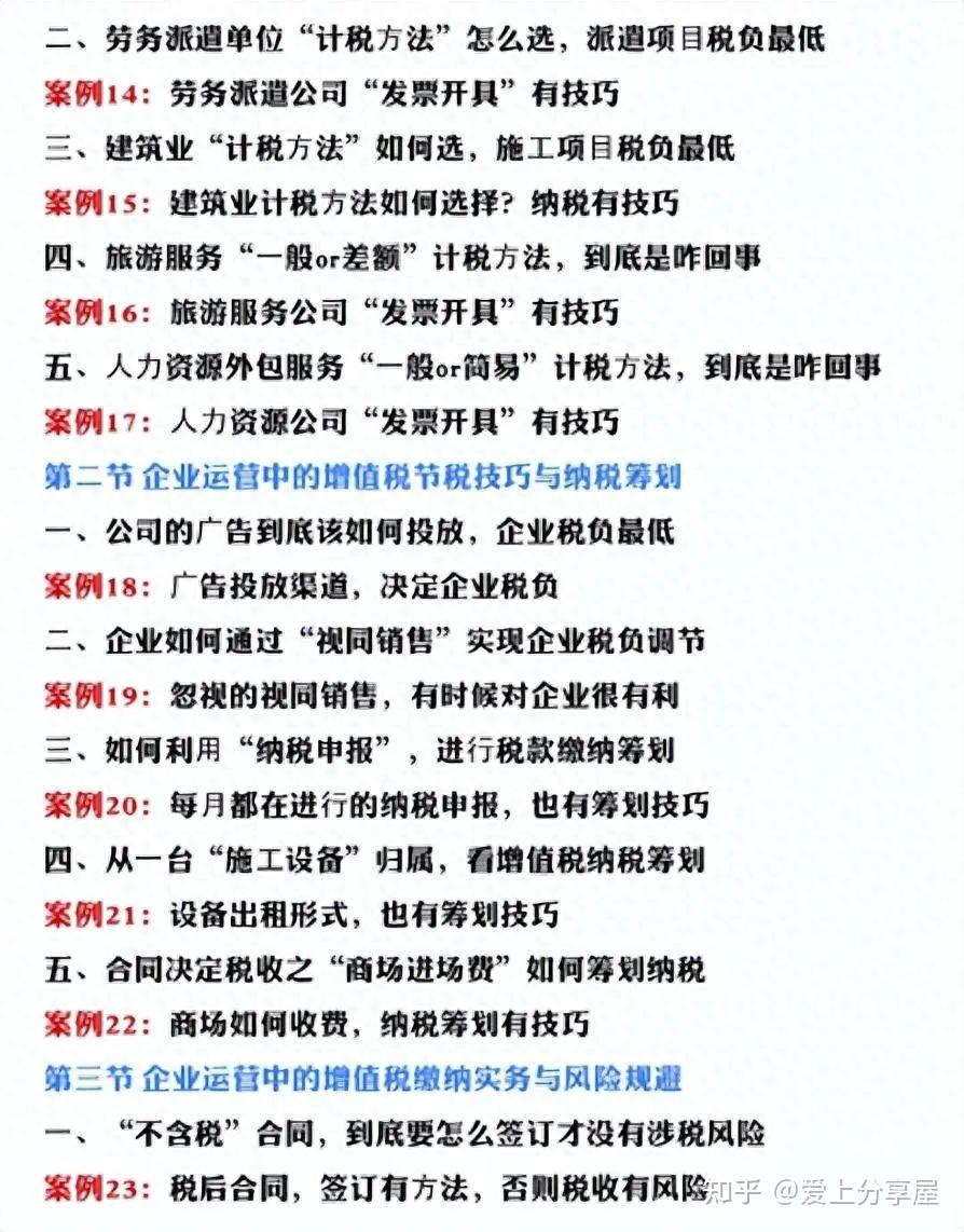 税务筹划怎么学？这107个税务筹划案例汇总，拿去参考学习够用了 知乎