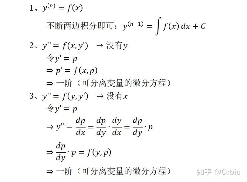 高等数学微分方程 | 归纳总结 - 知乎