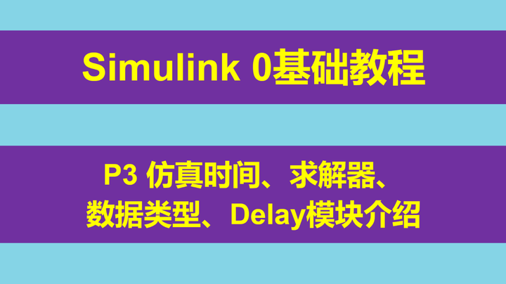 Simulink 0基础入门教程 P3 仿真时间、求解器、数据类型、delay模块介绍 - 知乎