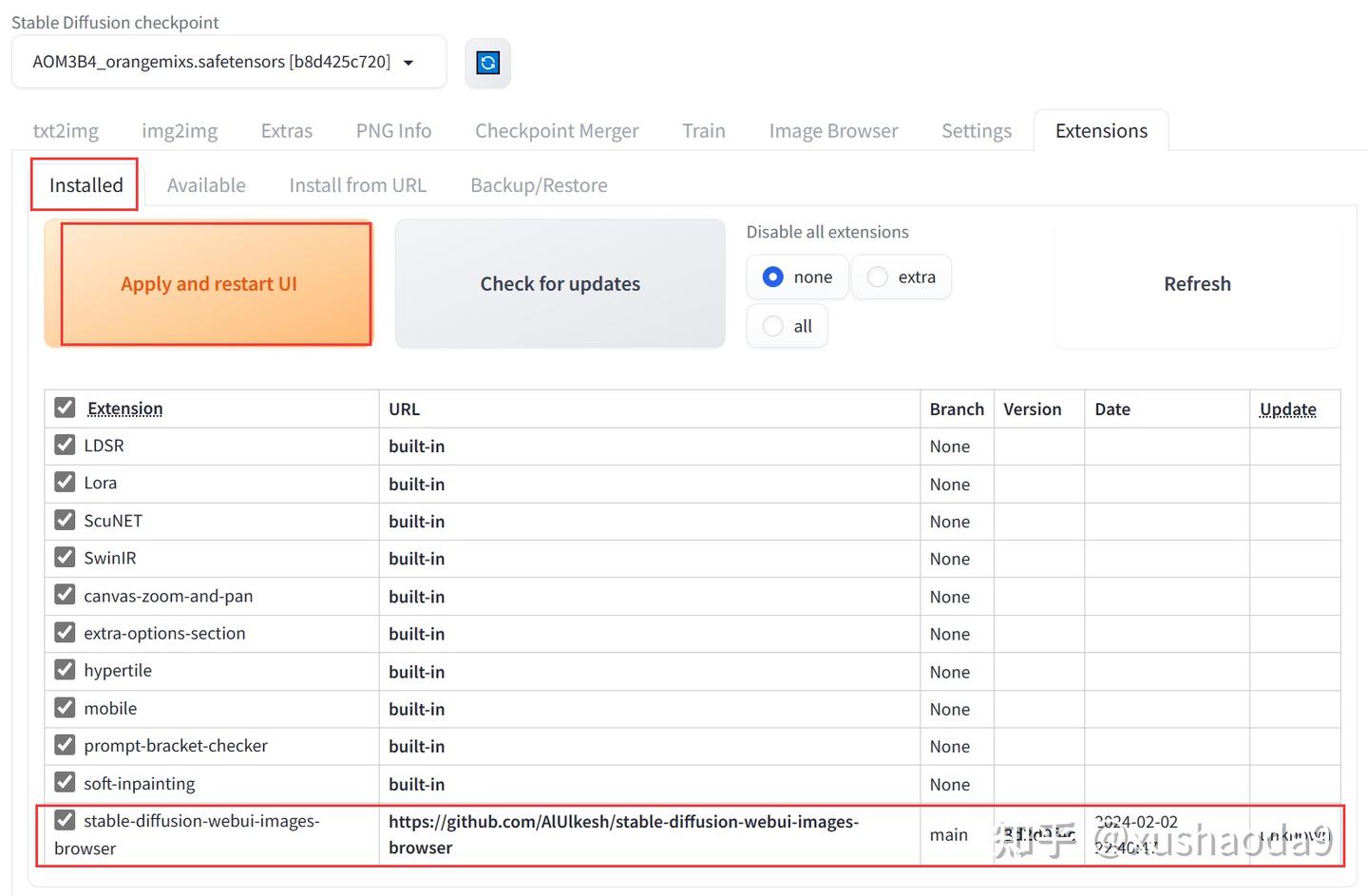三、Stable Diffusion WebUI - 扩展插件的安装与应用 - 知乎