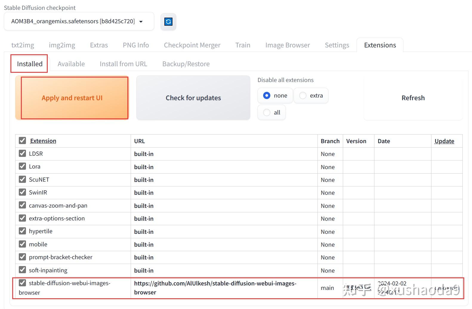 三、Stable Diffusion WebUI - 扩展插件的安装与应用 - 知乎
