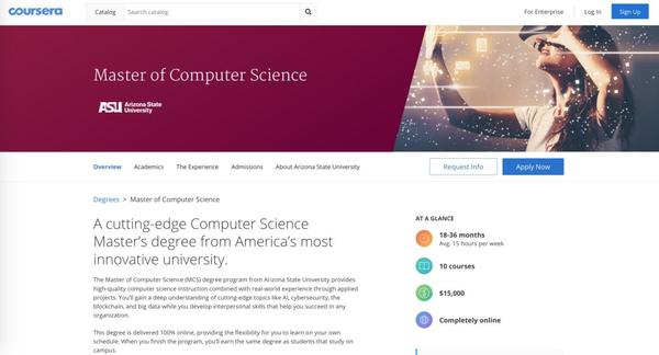 学界 | Coursera上也能读硕士了！10个线上学位项目，物美价廉？ - 知乎