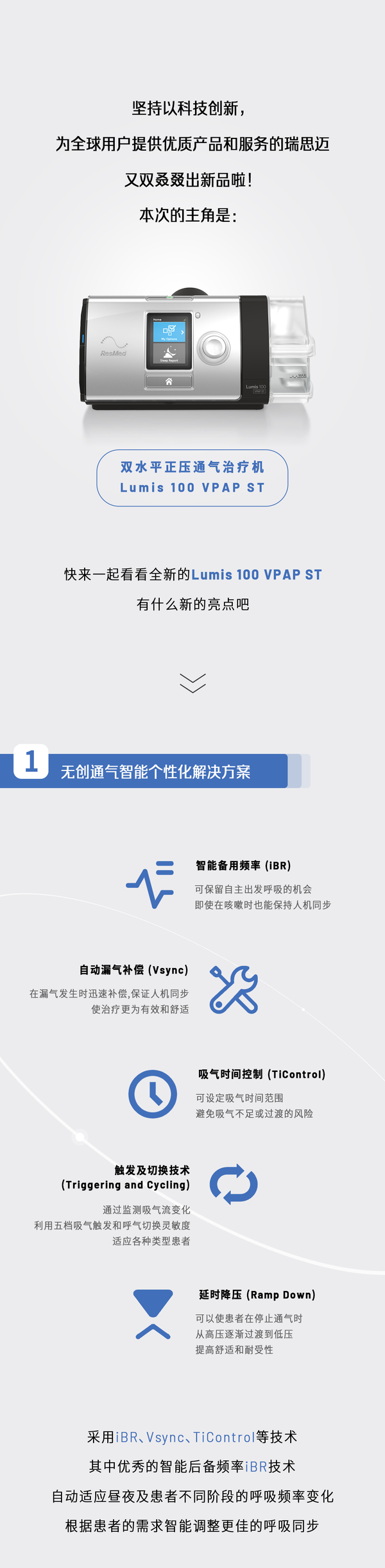 瑞思迈Lumis 100 VPAP ST新品重磅发布！ - 知乎