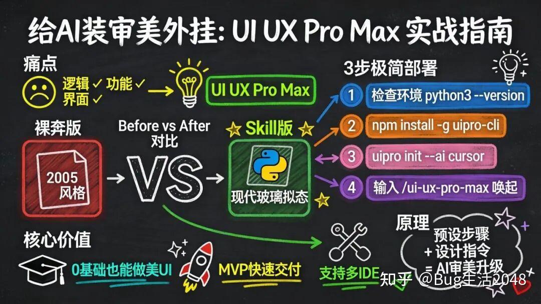 给 AI 装个“审美外挂”：开源Skill-UI UX Pro Max 实战指南 - 知乎