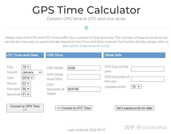 国际原子时（TAI），GPS时间，协调世界时（UTC）以及rinex文件起止时间 - 知乎