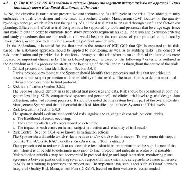 GCP QA解读GCP Q&A (5)--基于风险的监查 - 知乎