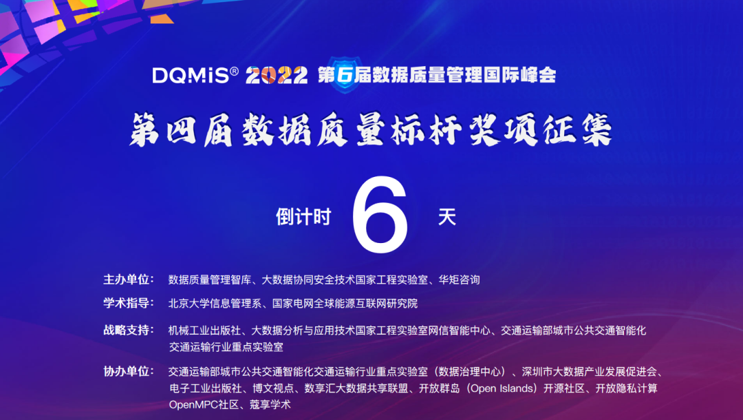 倒计时6天】DQMIS 2022第四届数据质量标杆奖项申报通道即将关闭 - 知乎