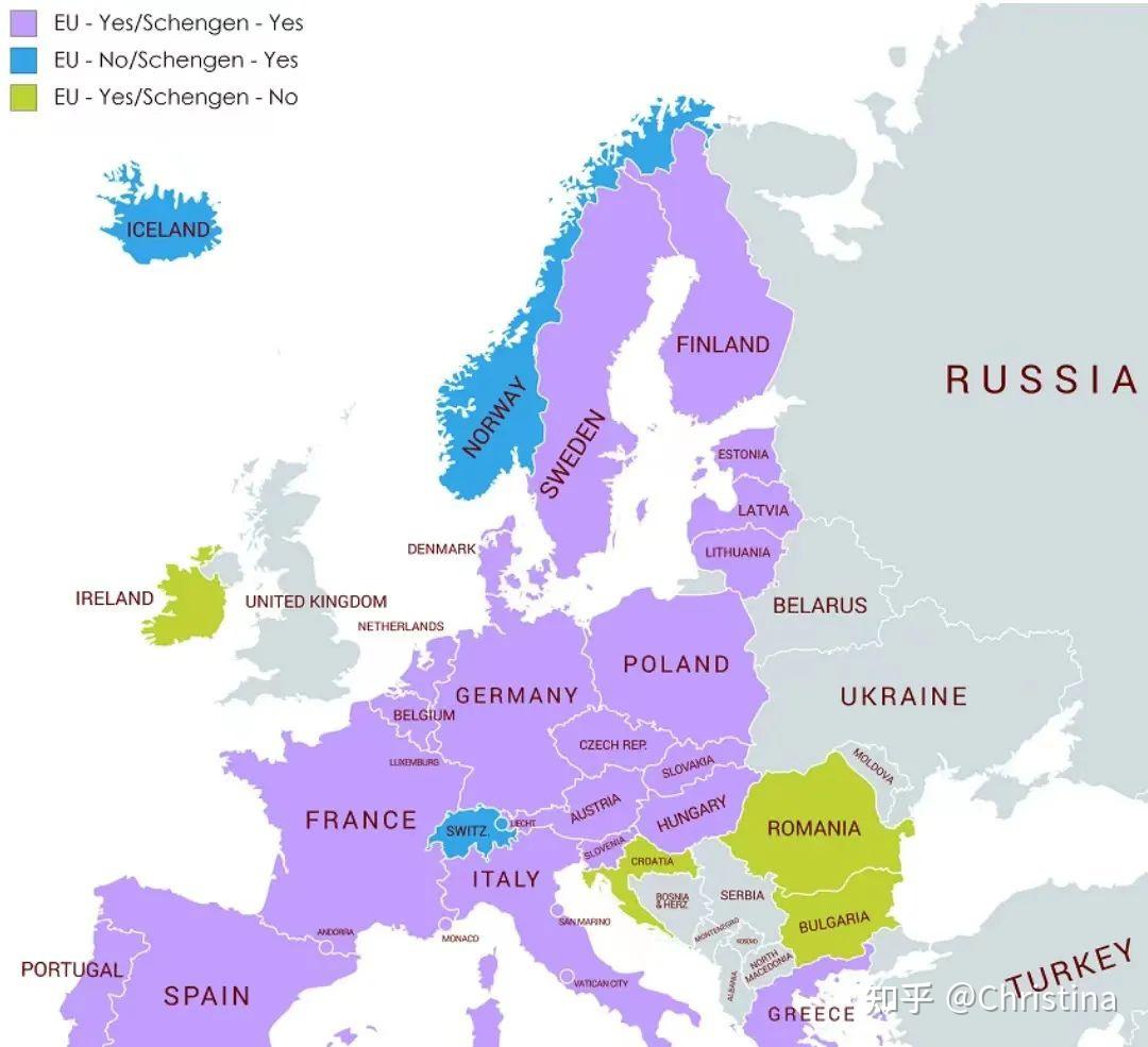 移民科普 | 欧洲居留、欧盟有哪些国家、申根国家 - 知乎