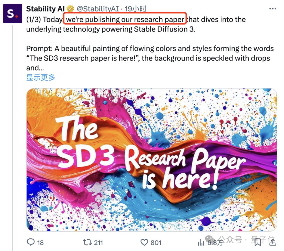 Stable Diffusion 3技术报告出炉：揭露Sora同款架构细节 | 量子位