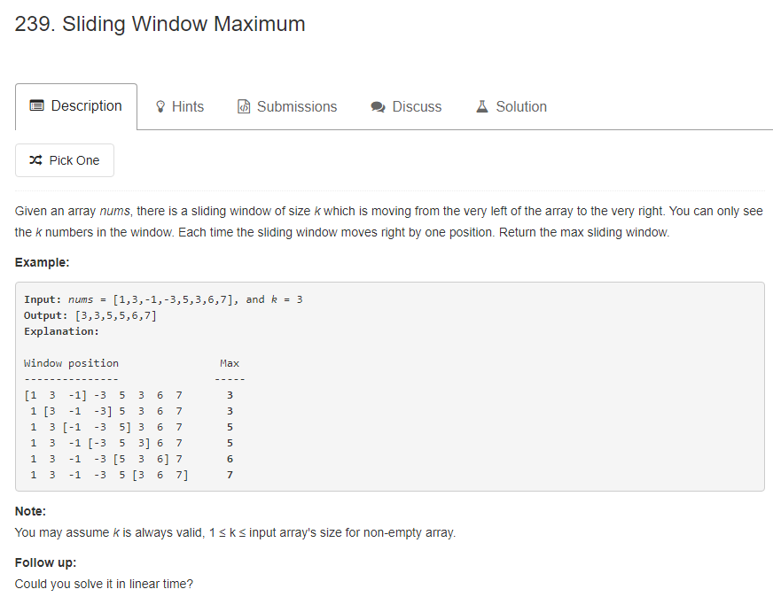 239. Sliding Window Maximum - 知乎