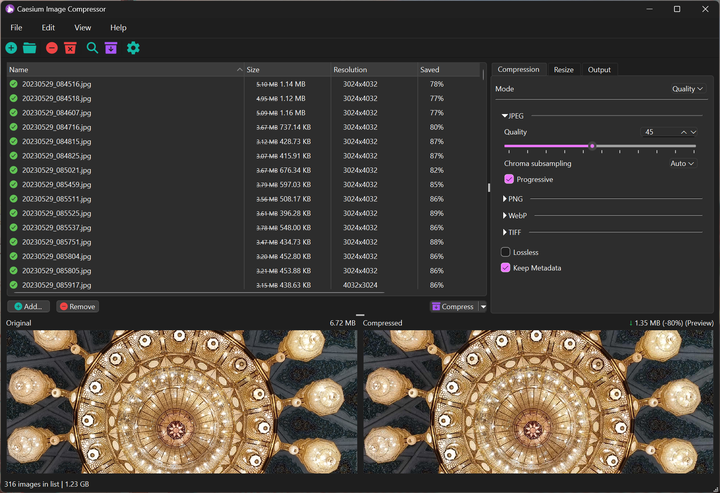 轻量级高效的图片压缩工具 ——Caesium Image Compressor - 知乎