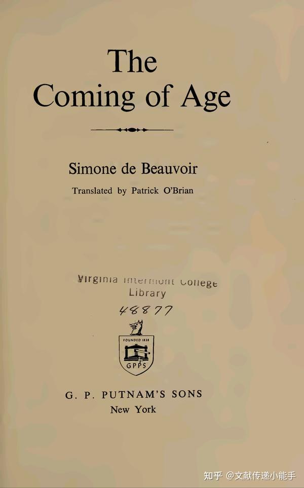 The Coming Of Age By Beauvoir Simone De 1972 The Coming Of Age By Beauvoir Simone De 1972