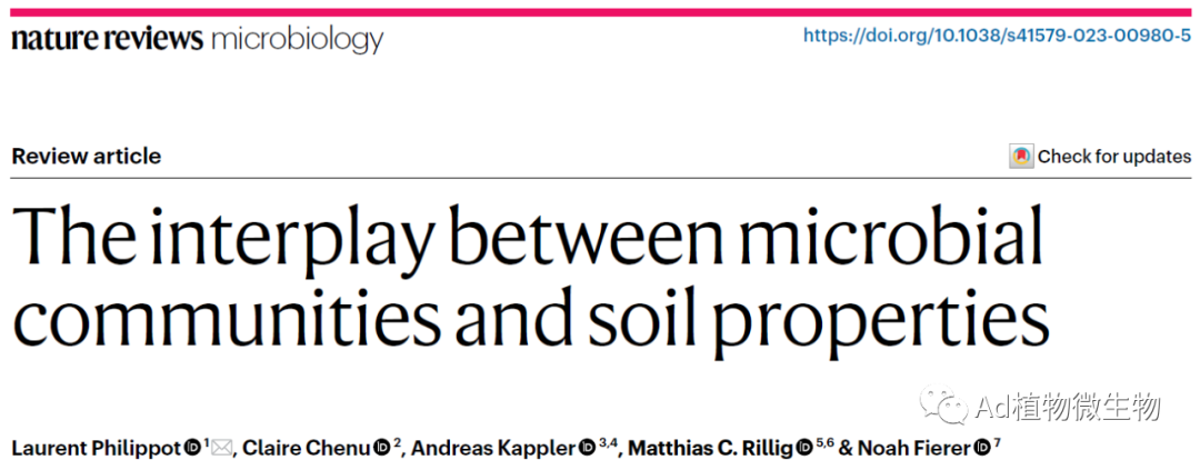 Nature Reviews Microbiology (IF=88.1) | 微生物群落与土壤特性之间的相互作用！ - 知乎