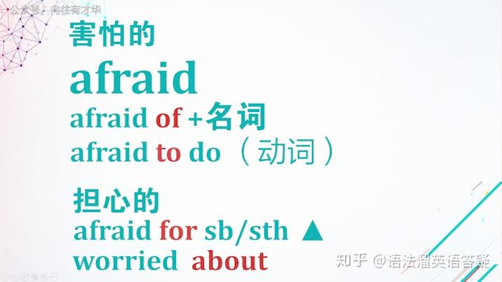 害怕的英语怎么说afraid/scared - 知乎