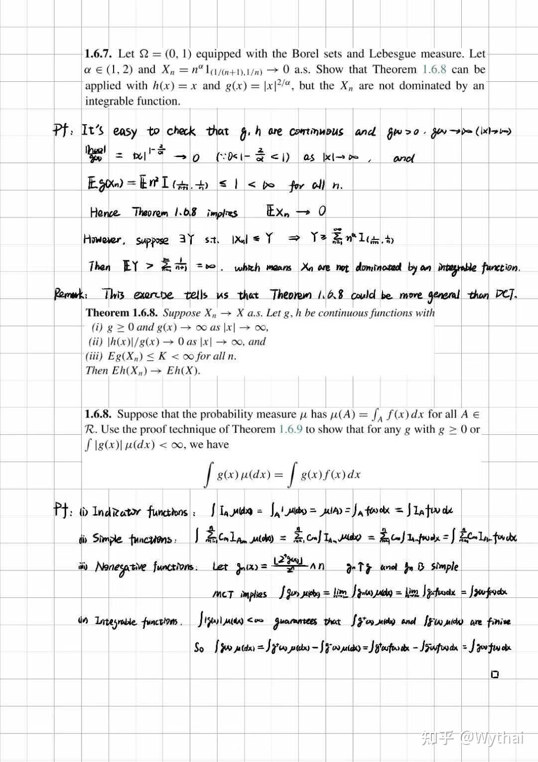 Exercises of PTE: I. Measure Theory 1.6Expected Values - 知乎