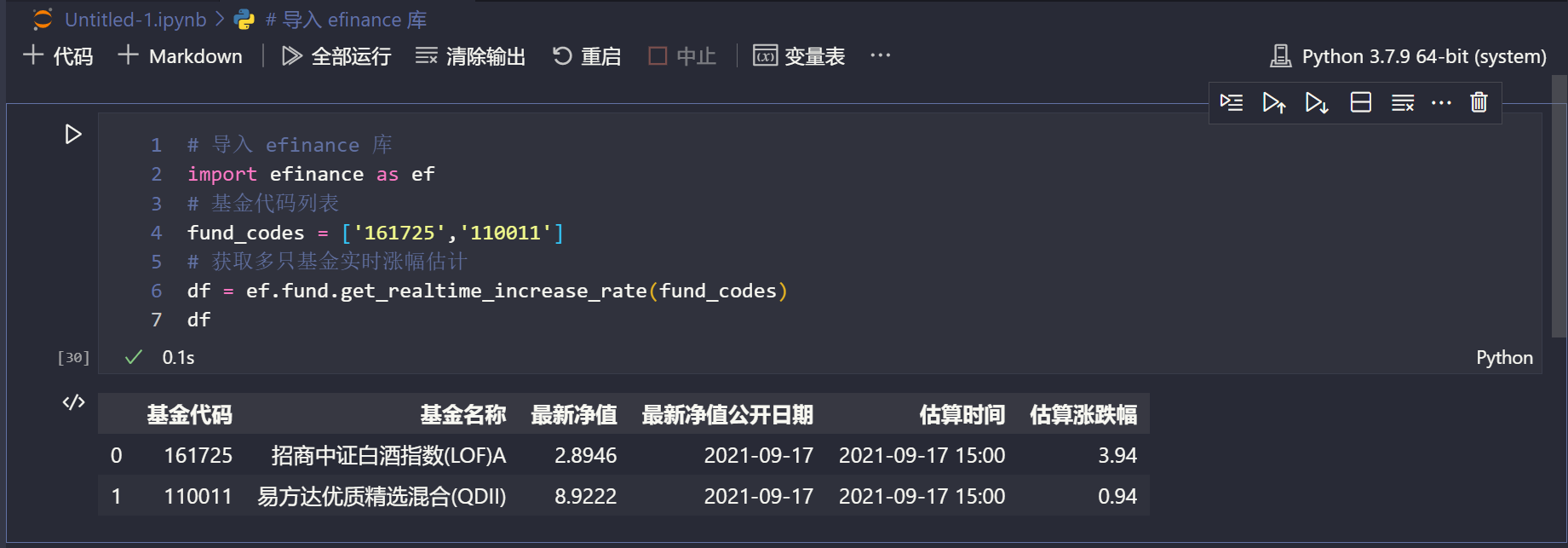 免费、快速获取基金、股票、期货数据：基于我独立开发的 Python 库 efinance - 知乎