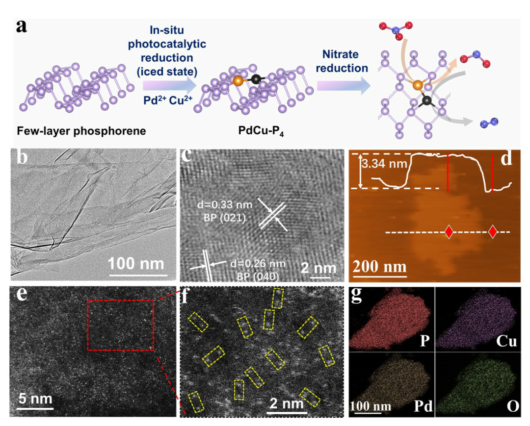 同济大学赵国华团队Angew: 构建磷烯锚定双原子PdCu活性位点用于硝酸盐还原实现N≡N成键完全脱氮 - 知乎