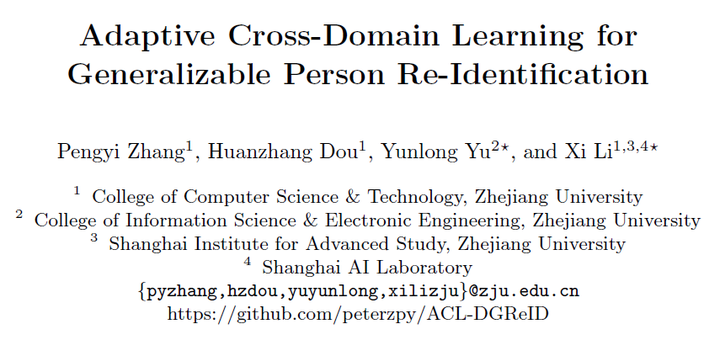 论文笔记25：Adaptive Cross-Domain Learning for Generalizable Person Re-Identification - 知乎