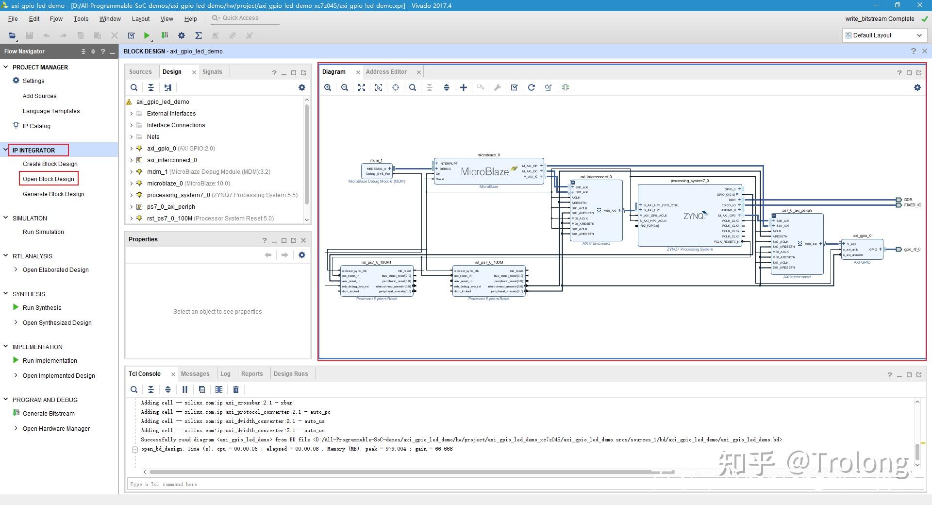 ZYNQ PS + PL异构多核案例开发手册之1axi_gpio_led_demo案例 - 知乎