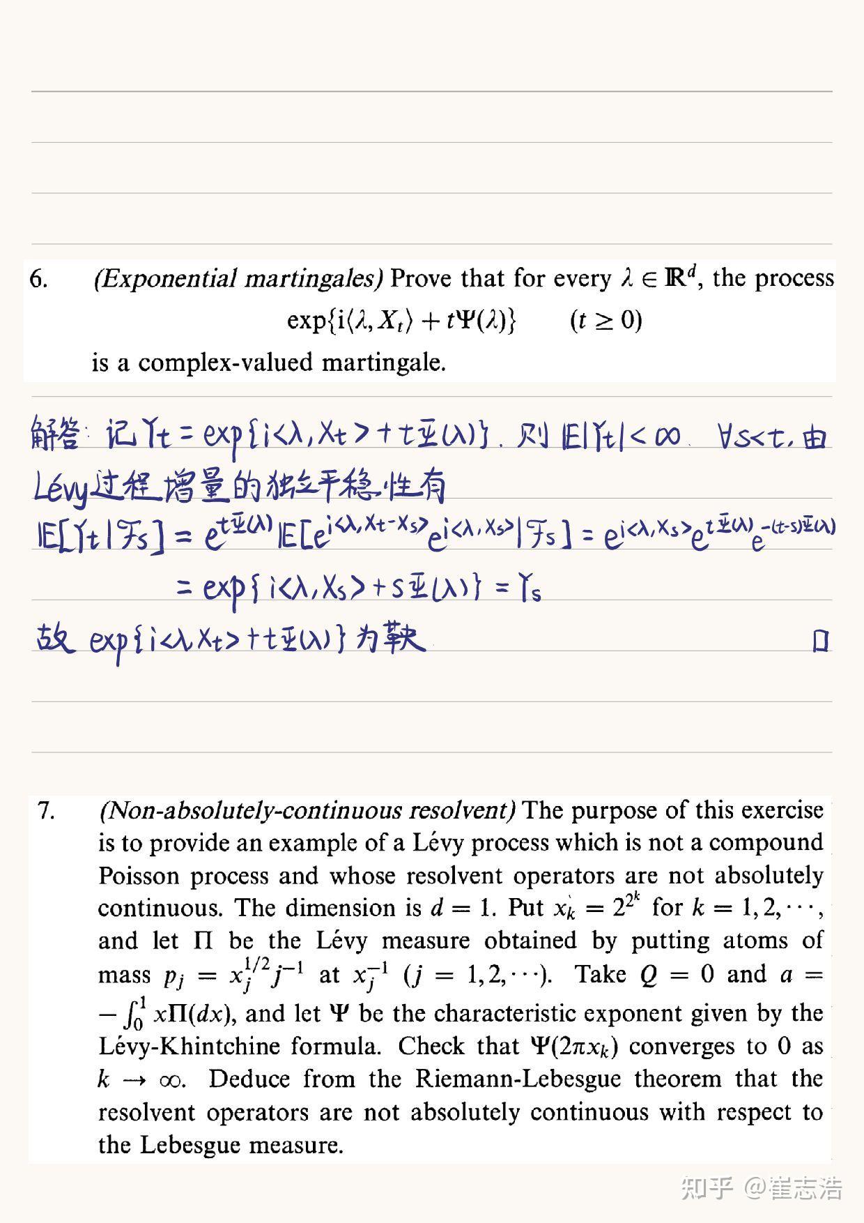 Lévy Processes, Jean Bertoin第一章习题解答 - 知乎
