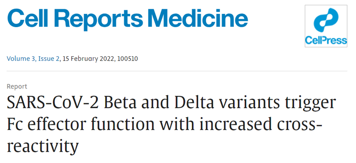 文献阅读——SARS-CoV-2 Beta and Delta variants trigger Fc effector function ...