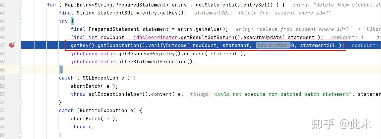 【异常】解决JPA中 Batch update returned unexpected row count from update问题 - 知乎