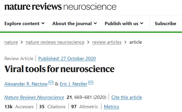 Nat Rev Neurosci综述 | 神经科学中的病毒工具：从原理到应用 - 知乎