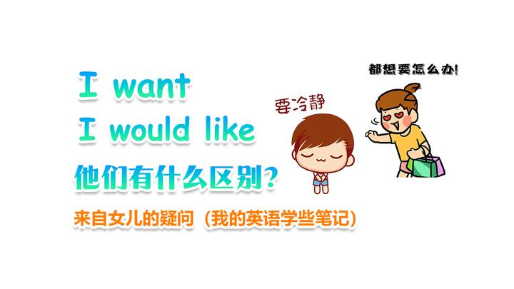 来自女儿的问题：“I want” 和 “I would like”有什么区别 - 知乎