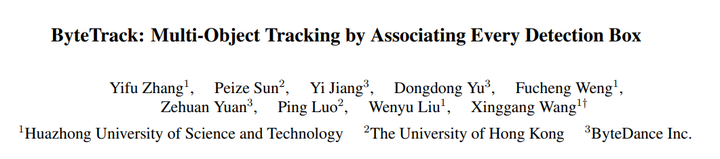ECCV2022：ByteTrack: Multi-Object Tracking by Associating Every ...