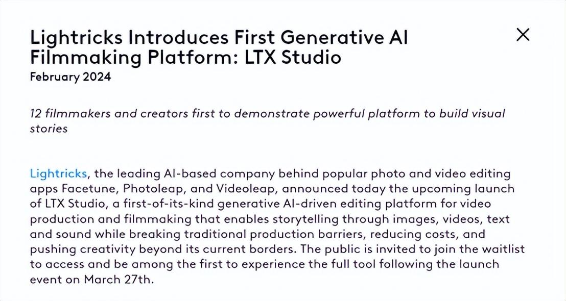 比Sora惊艳！Lightricks引领AI电影制作新纪元，LTX Studio掀起文生视频热潮 - 知乎