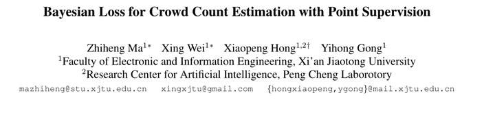 Bayesian Loss for Crowd Count Estimation with Point Supervision - 知乎