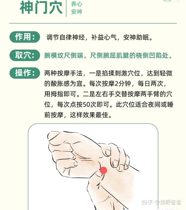 6大助眠穴位,睡前三分钟按摩 知乎