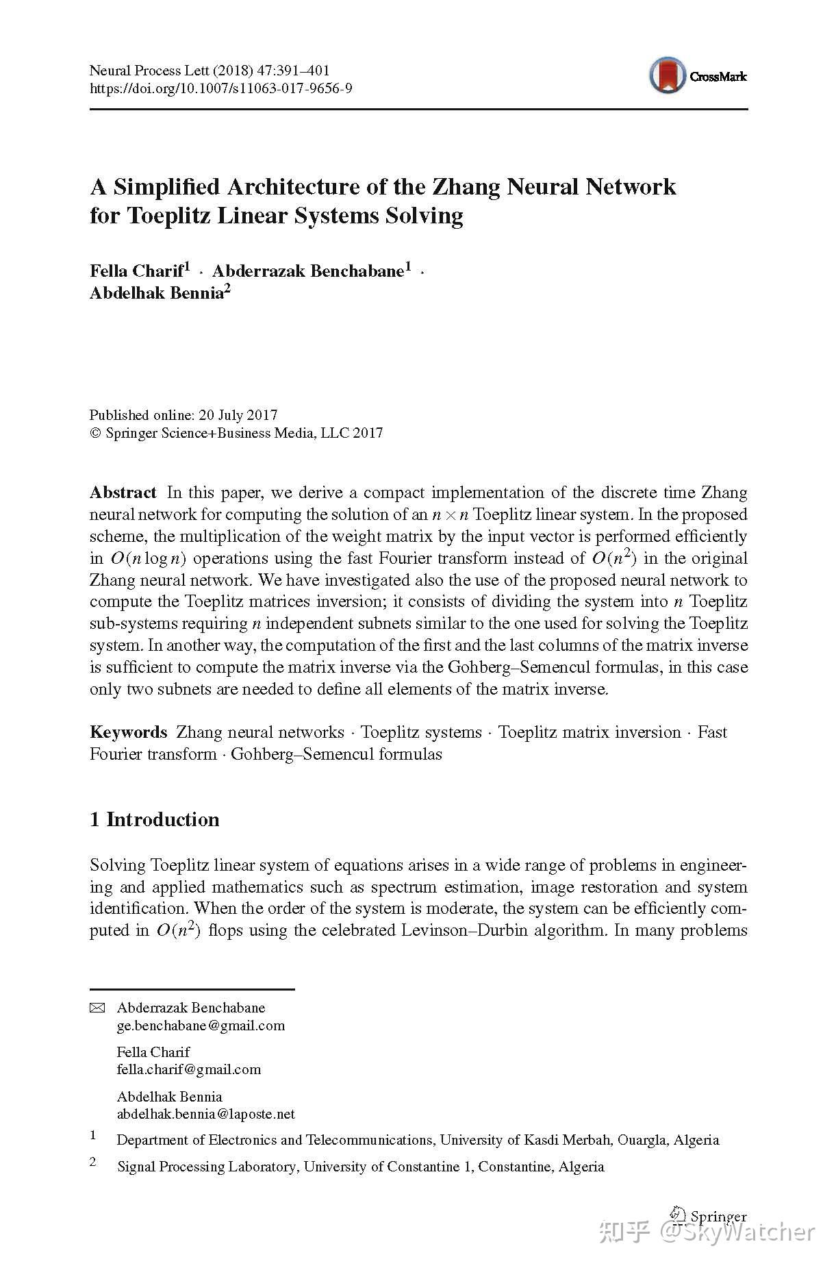 如何理解ZNN（zeroing neural network）神经网络？ - 知乎