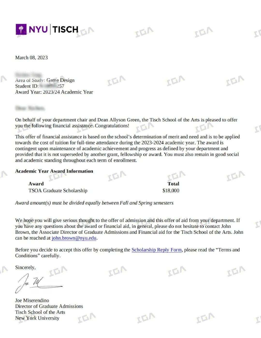 IGA OFFER | 2023 Fall 放榜持续更新，IGA 再斩 NYU Game Center MFA OFFER - 知乎