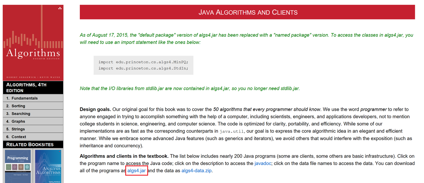 Algorithms, 4th Edition（算法-第四版）源码使用系统配置 - 知乎