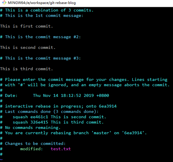 使用Git-Rebase合并多次提交 - 知乎