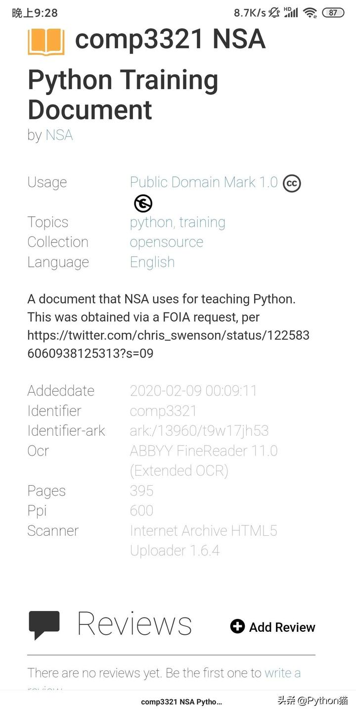 美国国家安全局的 Python 培训文档开源了！ - 知乎