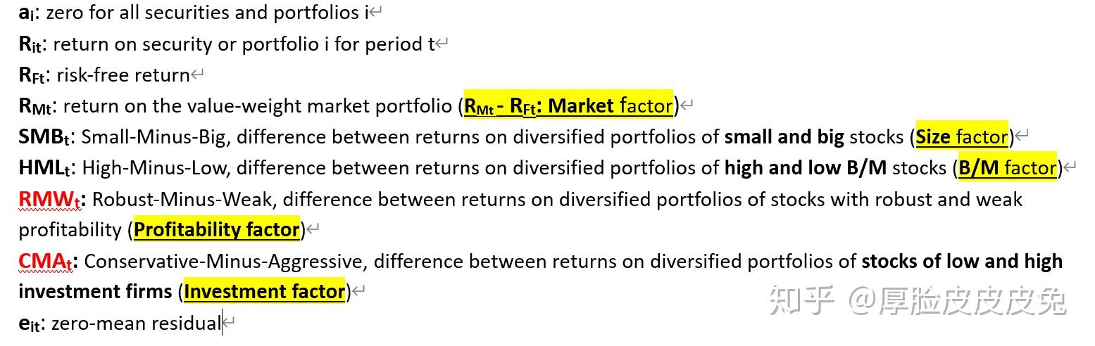 Fama and French: a five-factor asset pricing model - 知乎