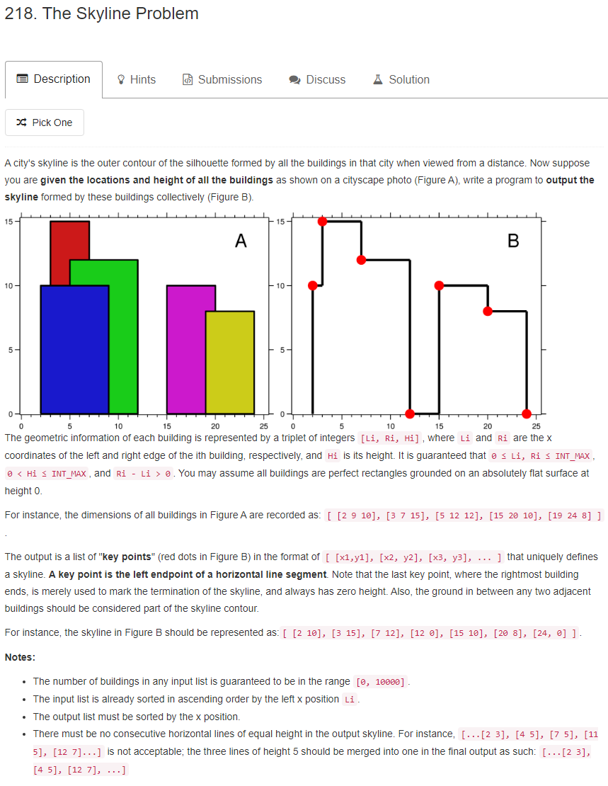 218 The Skyline Problem 知乎