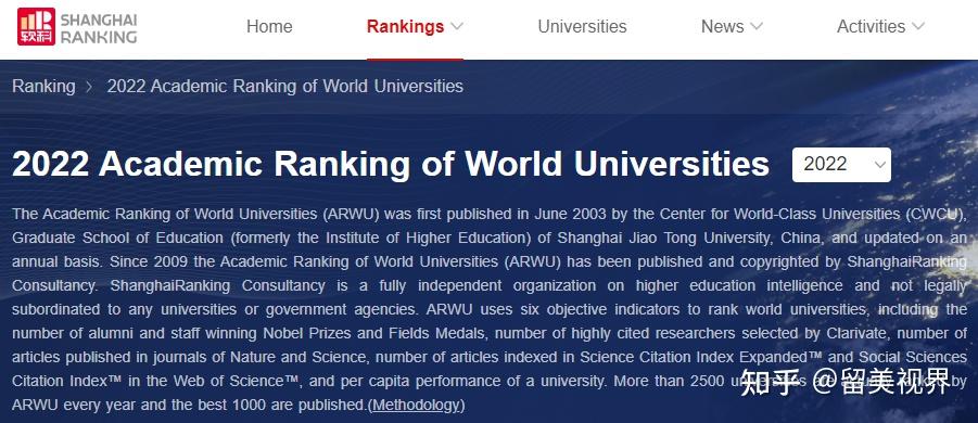 一文带你详细解读全球公认的ARWU排名 - 知乎