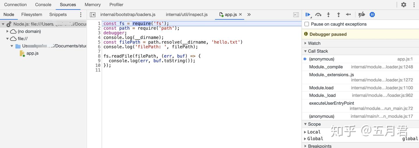 使用 Chrome Devtools 调试您的 Node.js 程序 - 知乎
