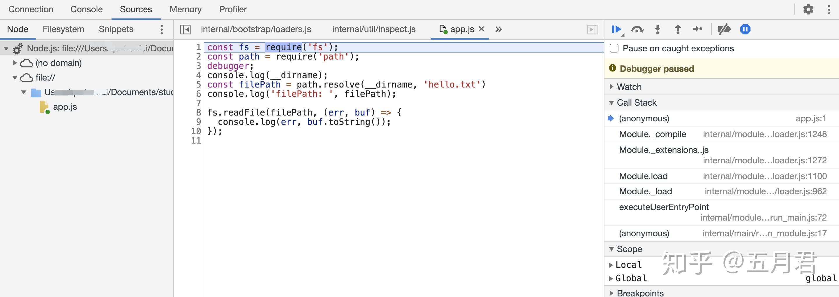 使用 Chrome Devtools 调试您的 Node.js 程序 - 知乎