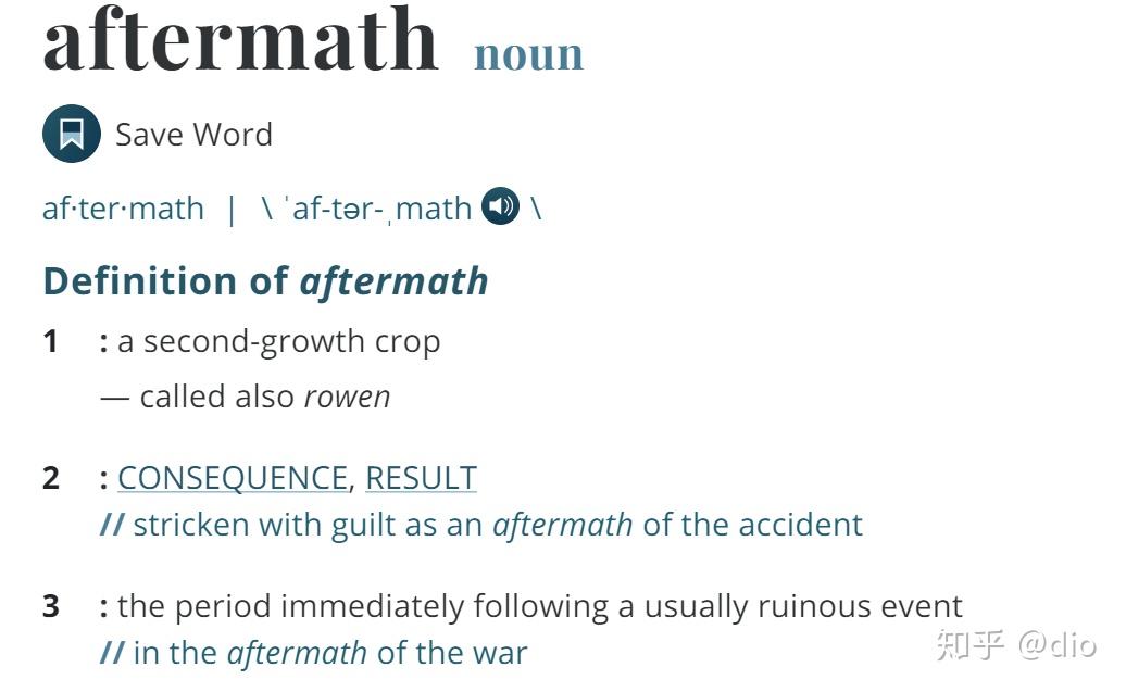 Aftermath？这个词还真不是数学的锅：“创伤”的词汇含义（个人理解＋网站原文翻译） - 知乎