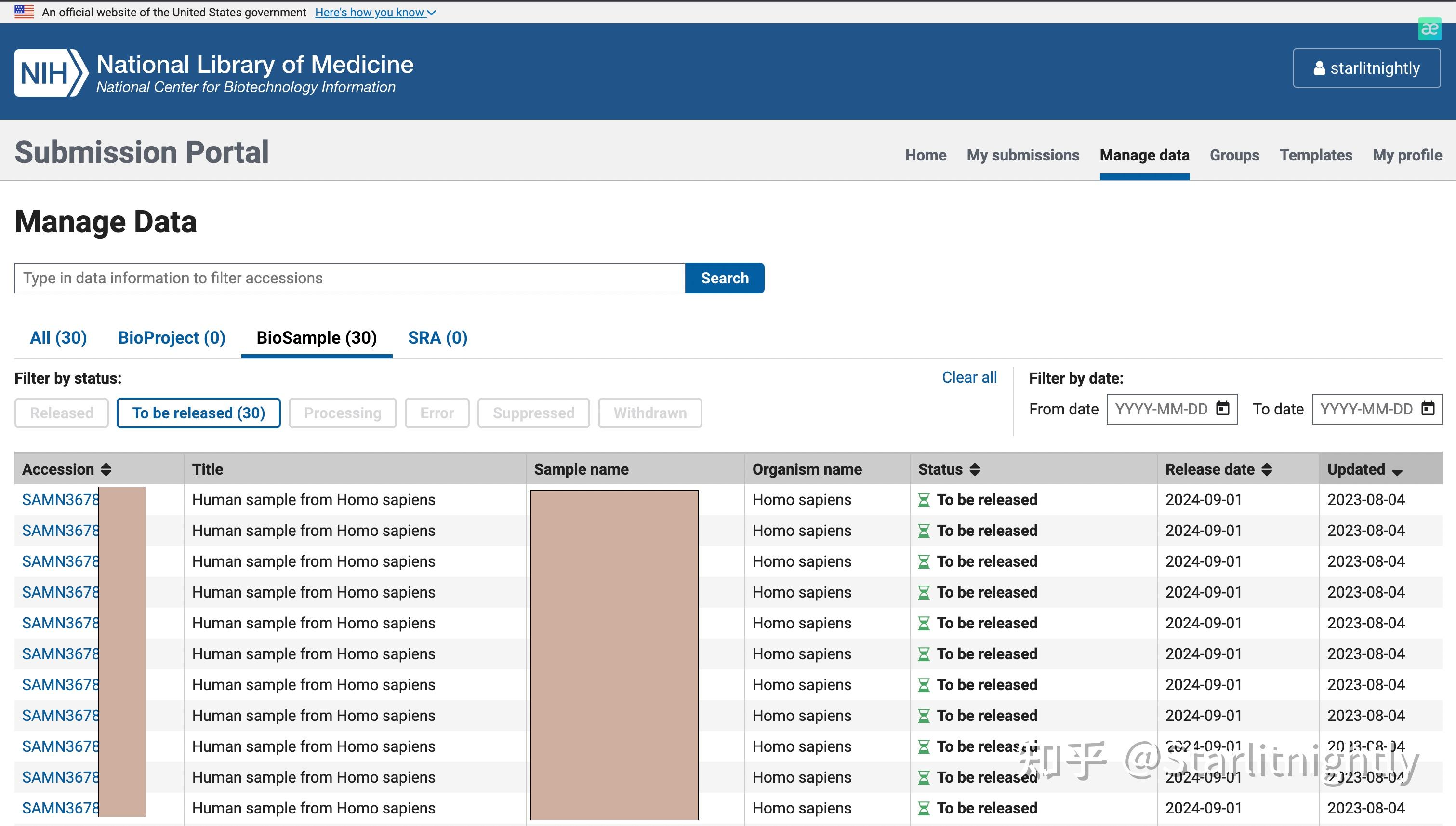 ncbi上传数据biosample上传后想修改samplename怎么办啊？ - 知乎